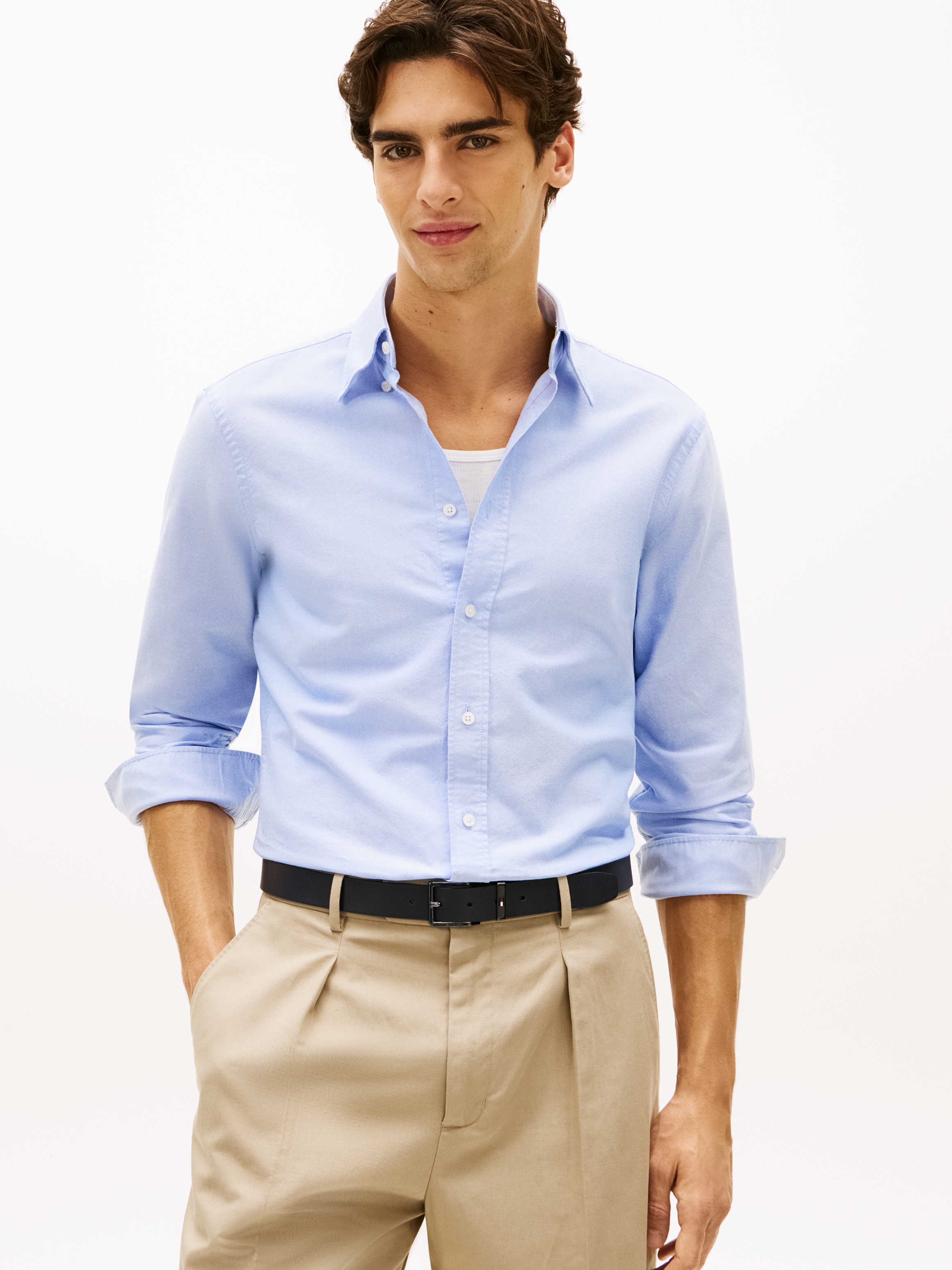 Tommy Hilfiger DC BD Oxford Solid Skjorte, Blue Bell, M