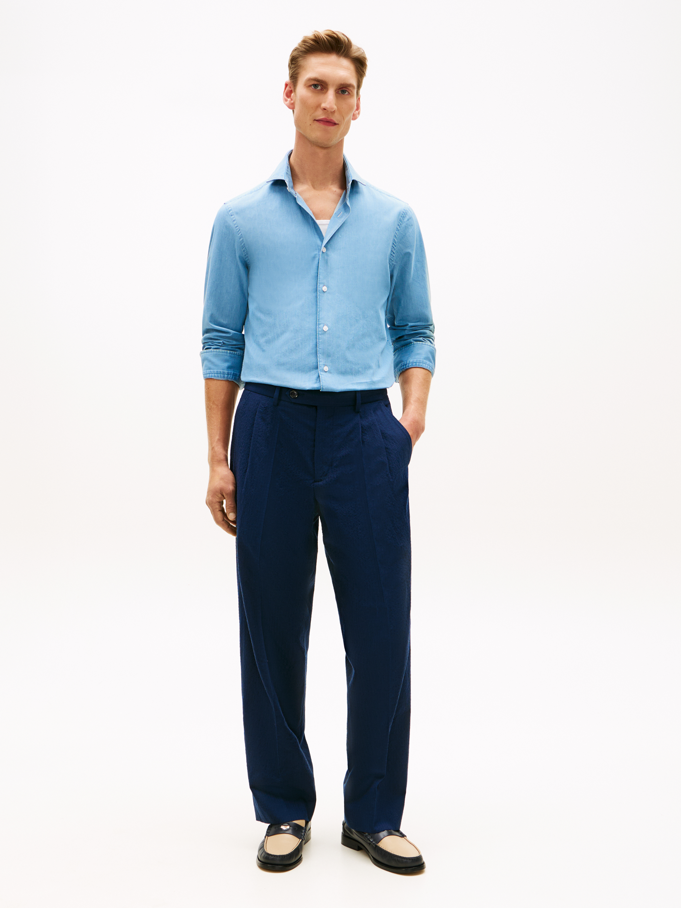 Tommy Hilfiger DC Denim Skjorte, Indigo Blue Bell, L