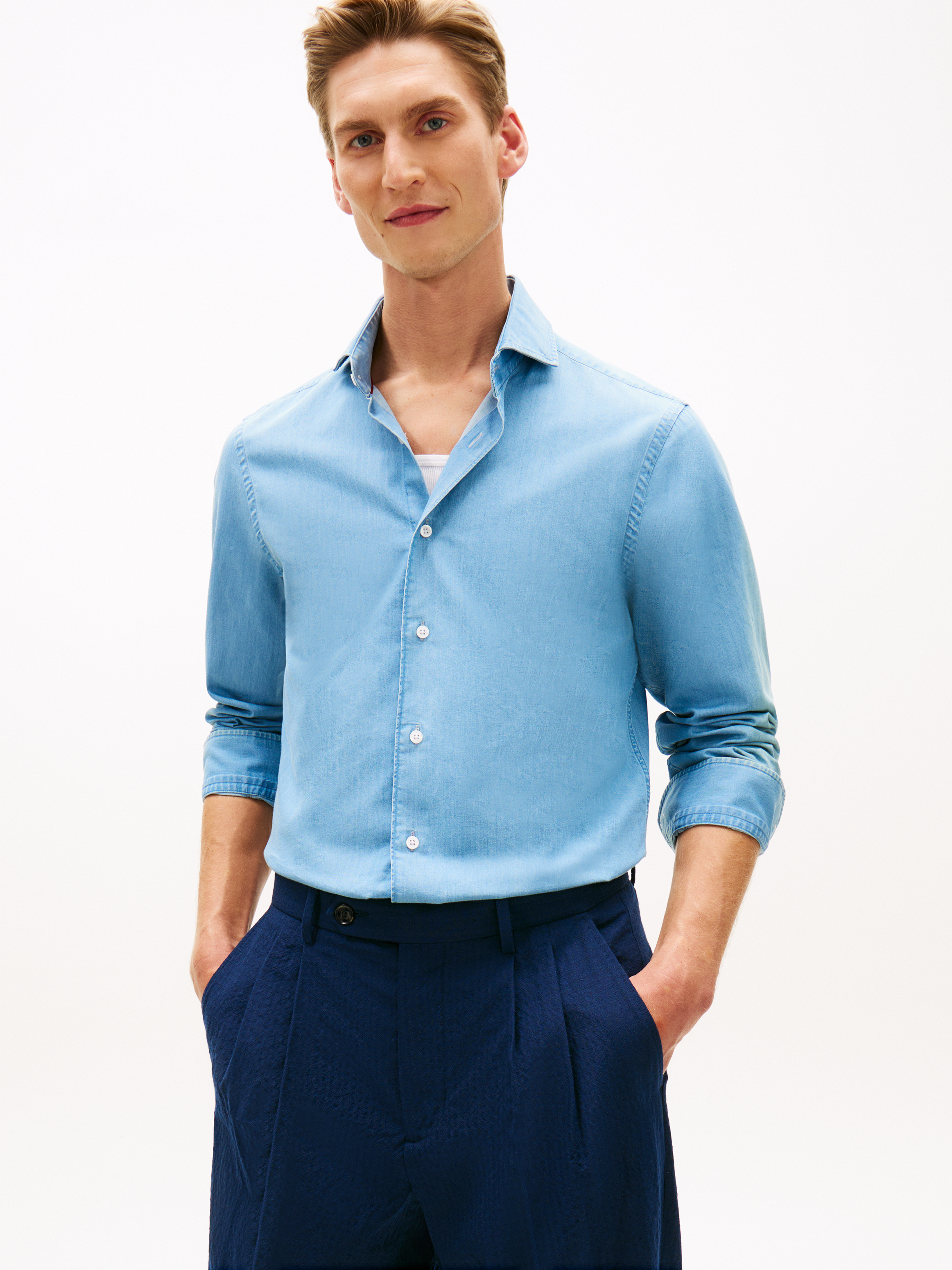 Tommy Hilfiger DC Denim Skjorte, Indigo Blue Bell, L